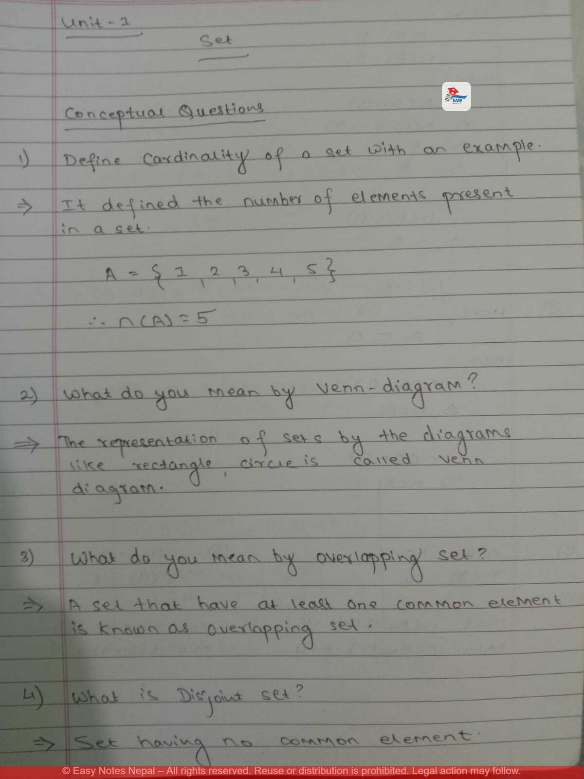 Class 10 Math Lesson 1 – Easy Notes Nepal | Your Notes Partner